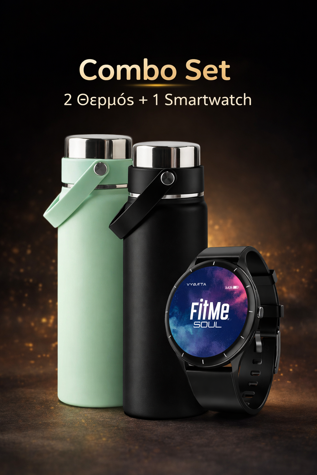 Combo Set — 2 Θερμός 560ml + 1 Smartwatch VYATTA FITME – The GrBazaar ...